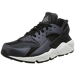 Nike Womens Air Huarache Run SE Running Trainers 859429 Sneakers Shoes (US 6.5, Metallic Hematite Black Dark Grey 001)