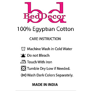 BedDecor 3 Piece 3 Line Embroidery Duvet Set with Zipper & Corner Ties 100% Egyptian Cotton 500 Thread Count Premium Hotel Quality Decorative Bedding (Chocolate,King/California King)