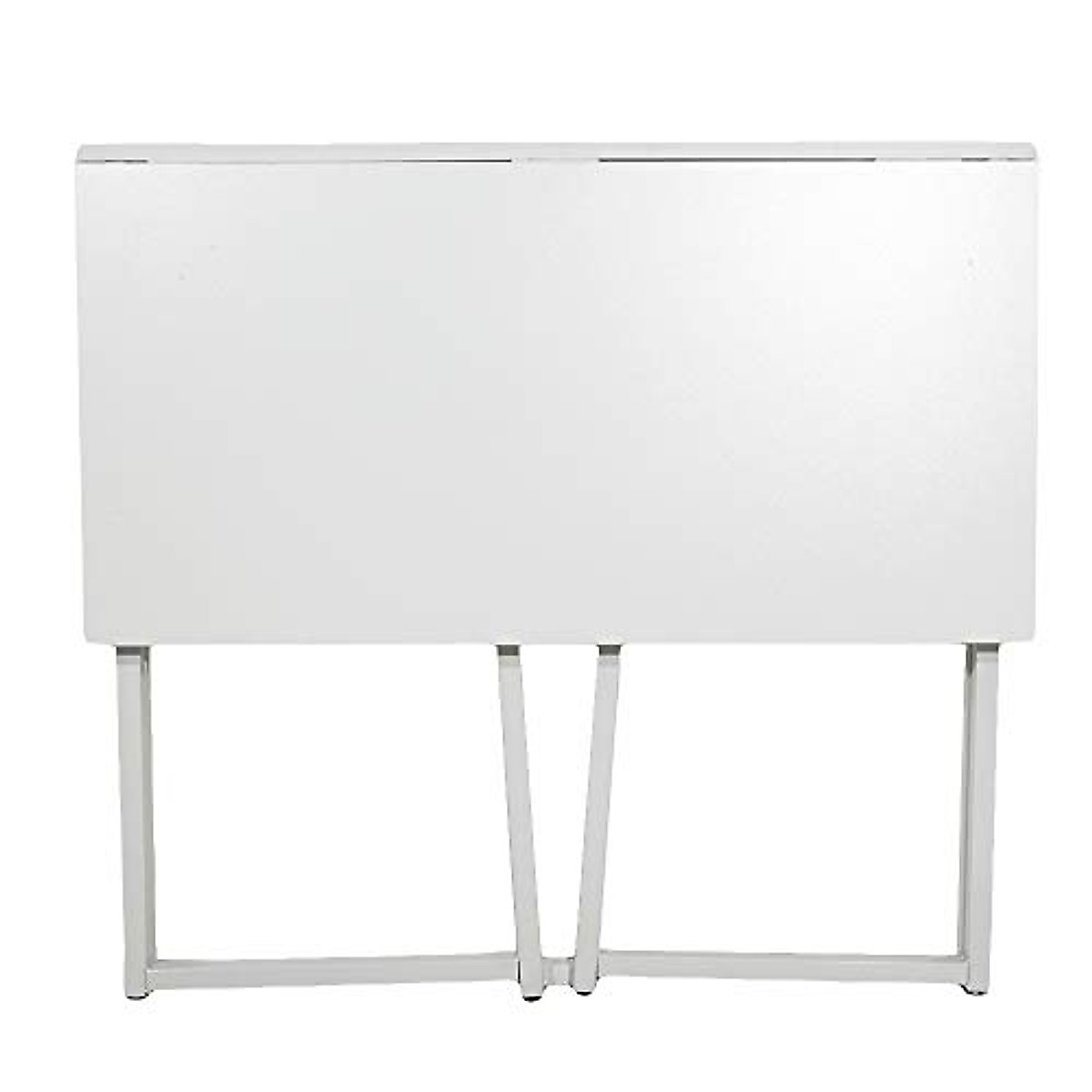 Folding Computer Desk for Small Spaces, Need Assembly Space-Saving Home Office Desk, Foldable Computer Table, Laptop Table, Writing Desk, Compact Study Reading Table (White)