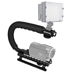 Ultimaxx Stabilizing Handheld Stabilizer Handle Grip with Accessory Mount for Camera, Camcorder, DSLR, DV Video; Compatible for Canon, Nikon, Sony, Panasonic, Pentax, and Olympus Camcorders