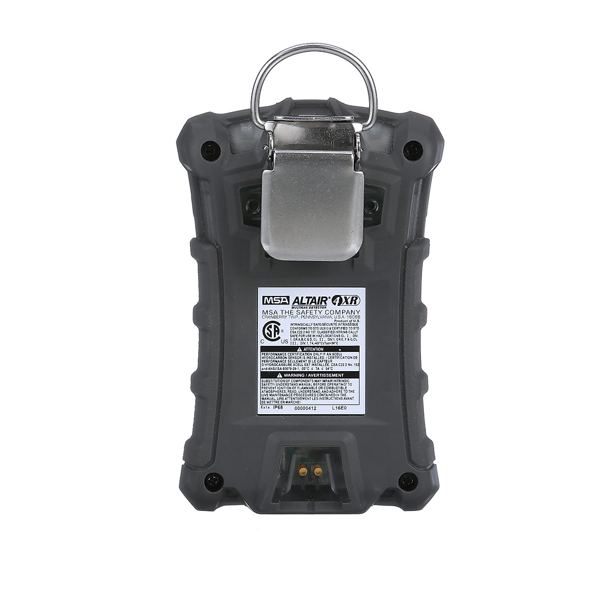 MSA 10178557 ALTAIR 4XR Multigas Detector - (O2, H2S, CO), Color: Charcoal, Portable Gas Monitor, Durable, Handheld, UL/CSA Approval, Includes Instrument Only