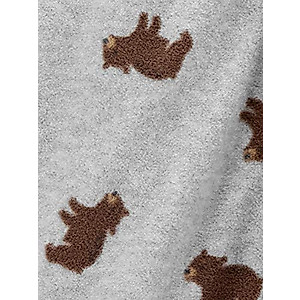 Simple Joys by Carter's Baby 2-Pack Microfleece Long-Sleeve Sleepbag, Grey Heather Bear/White Forest Animals, 3-6 Months