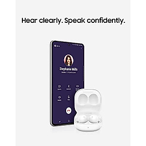 SAMSUNG Galaxy Buds 2, Bluetooth Earbuds, True Wireless, Noise Cancelling, Charging Case, Quality Sound, Water Resistant - (Renewed) (White)