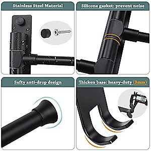 TONIAL Towel Bar 15.5 Inch, Upgraded Swivel Towel Rack Aviation Aluminium Four in ONE Towel Racks for Bathroom Space Saving Swing Out 180° Rotation Towel Hanger Holder Wall Mount, Matte Black