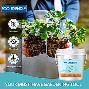 Oycevila 5LB Water Storing Crystals for Plants with Spoon, Water Gel Solves Plant Over-Watering and Drought Problems, Keeps The Soil Moist, Small Water Storing Polymer Crystals for Plants Candle