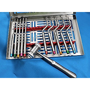 New Premium German Grade Sinus Lift Osteotomes Kit Straight Off Set Concave Mead Mallet Cassette Dental-A
