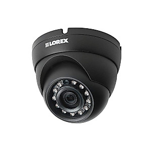 Lorex LEV1512 Indoor/Outdoor 720p HD Weatherproof MPX Security Dome Camera, 3.6mm, 112ft IR Night Vision, Works with DV800/900, LHV5100/5100W Series DVR, Black (Camera Only)