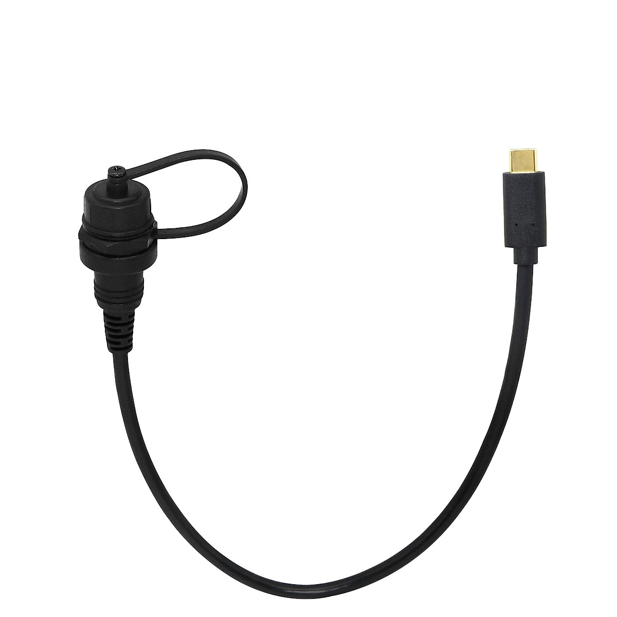 CERRXIAN 30cm Gold Plated USB Type C 3.1 Mount Extension Dash Flush Cable for Car, Boat, Motorcycle, Truck Dashboard (USB-C 3.1)