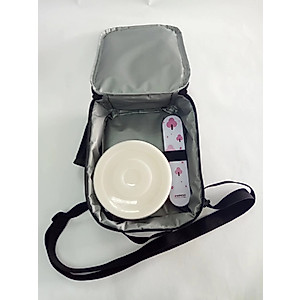 AFPANQZ Heat Insulated Lunch Bag Reusable Large Capacity Food Storage Tote Bags with Adjustable Strap Lunch Box Cool Wolf Food Lunch Bags