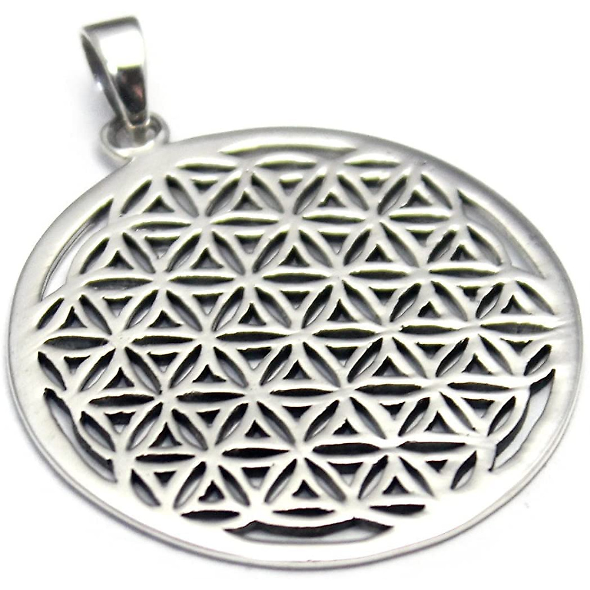 COSUMOSU 1.45″flower of life Sacred Geometry 925 Sterling Silver Pendant…
