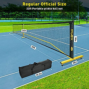 Deeliva Pickleball Set with Net Wheels for Driveway Portable Regulation Size Pickleball Net System with 4 Paddles, 6 Pickle Ball, Court Line Marker, Bag, Weather Resistant Metal Frame Outdoor Home