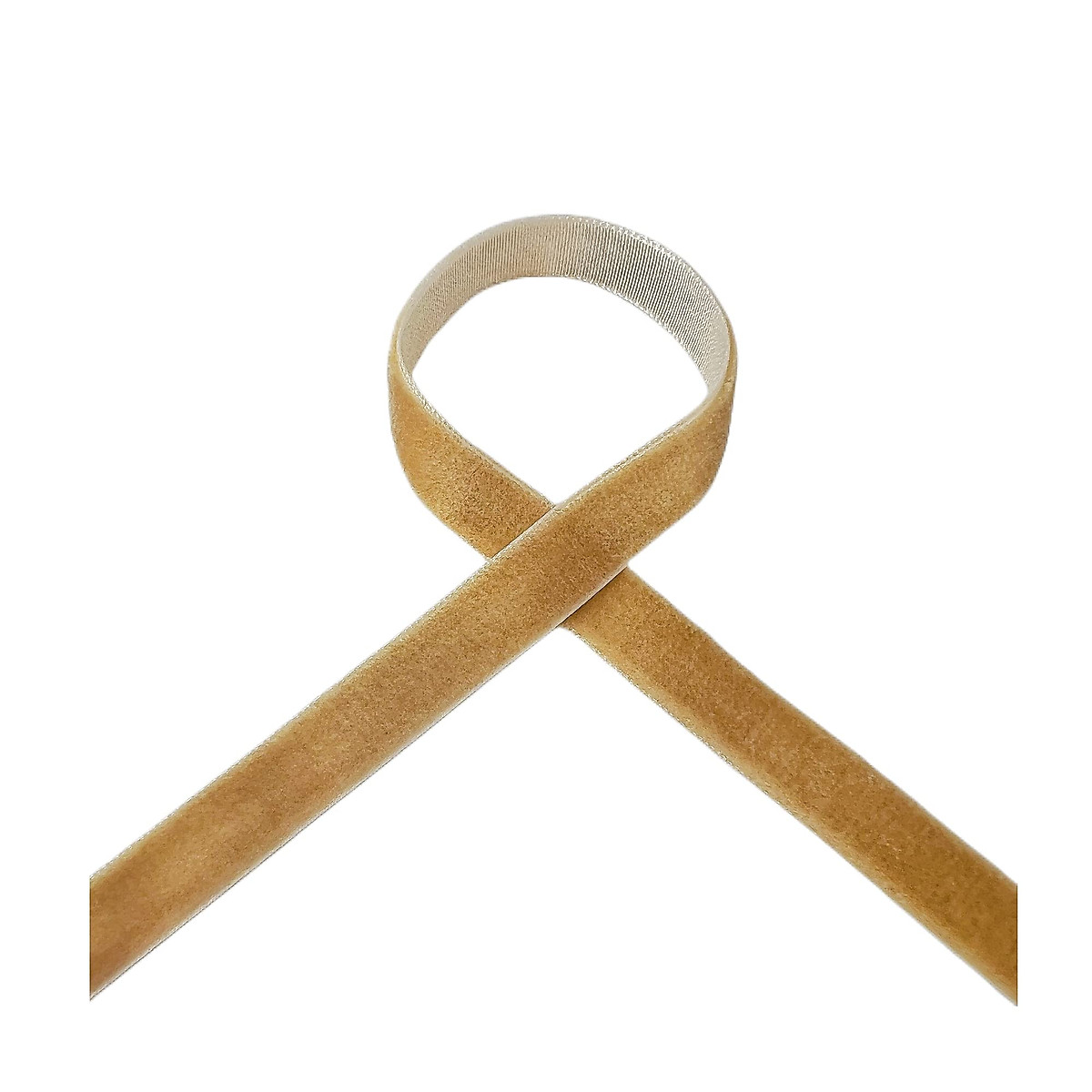 QIANF Vintage Khaki Velvet Ribbon, 3/8 Inch X 25Yd