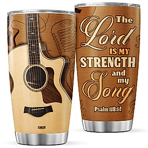 CUBICER Guitar Tumbler Gifts For Teens Guitarist Adults Husband Men Music Lovers Coffee Travel Mug Oz Stainless Steel Insulated Cup On Fathers Day Christmas Birthday Retirement