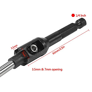 RC tool kit Quick Assembly Tool Ball Joint Wrench with 1/4'' Hex Shank Fit 5347 Rod Ends for 1/10 RC Crawler Links Building TRX4 SCX10 TF2 VS4-10 RC tool set (Rod Ends Assembly Tool Black) (Black)