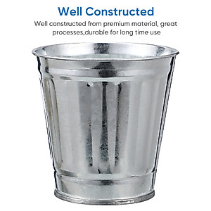 NUOBESTY 1pc Mini Trash Can Cover Bucket Kitchen Compost Bin Rubbish Garbage Holder Bucket with Lid Trash Bin Candy Favor Pail Pen Mini Plant Pots Storage Pot Car Office Metal Old Fashioned