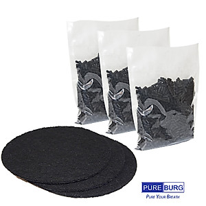 PUREBURG ECO 5 Odor Absorbing Carbon Refills Pack Compatible with Vitamix FoodCycler Model : ECO 5, Collecton Lid Filter Carbon Filters