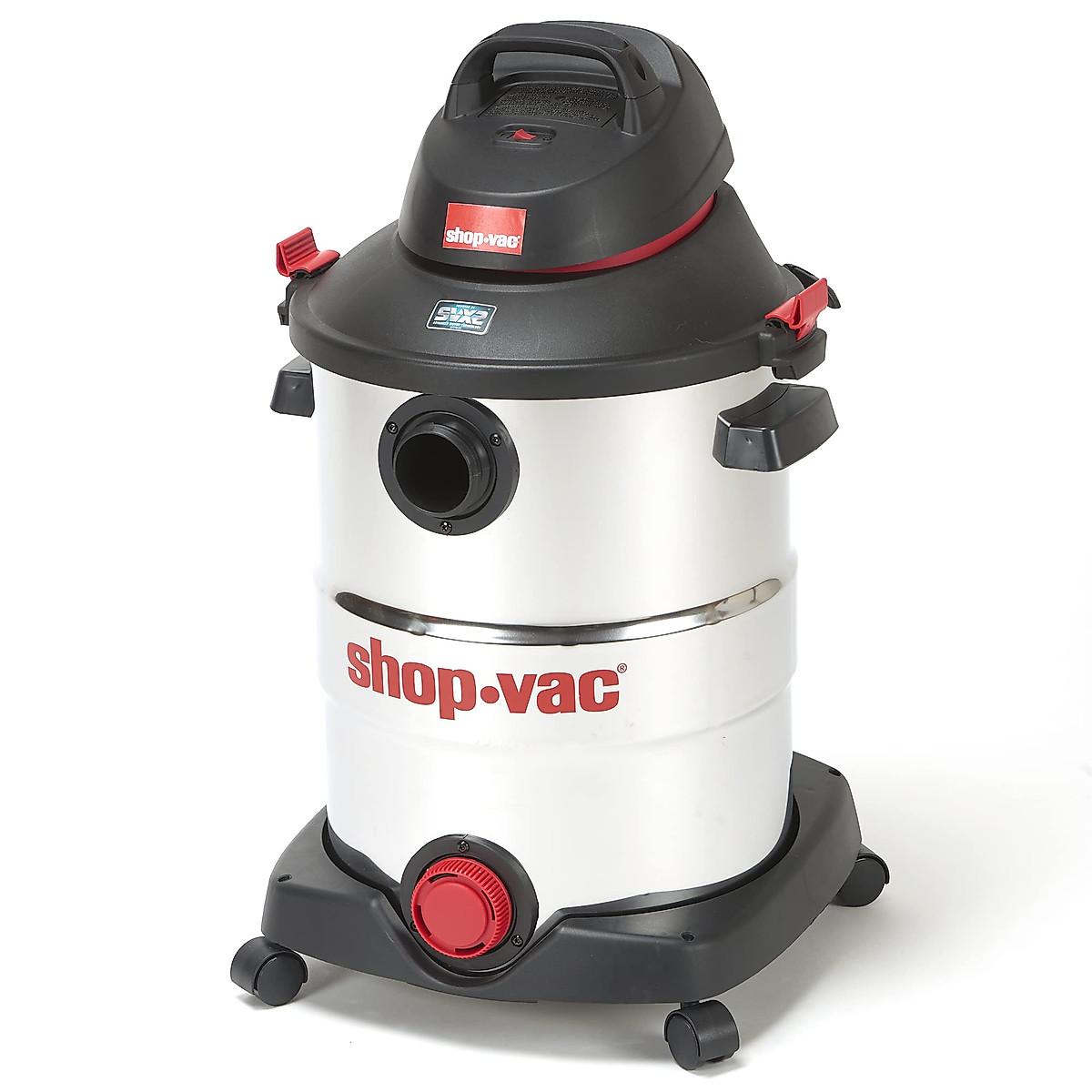 Shop-Vac 5989505 12 Gallon Wet/Dry Vacuum, 5.5 Peak HP, SVX2 Motor, Stainless Steel Tank, 2.5 Inch Diameter x 8 Ft Hose, 20 Ft Cord, Blower Feature with Accessories