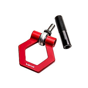 VMS RACING Rear Tow Hook in RED Compatible with Chevy Chevrolet Corvette C7 Z06 ZR1 Stingray Oval Track 14-19 2014-2019