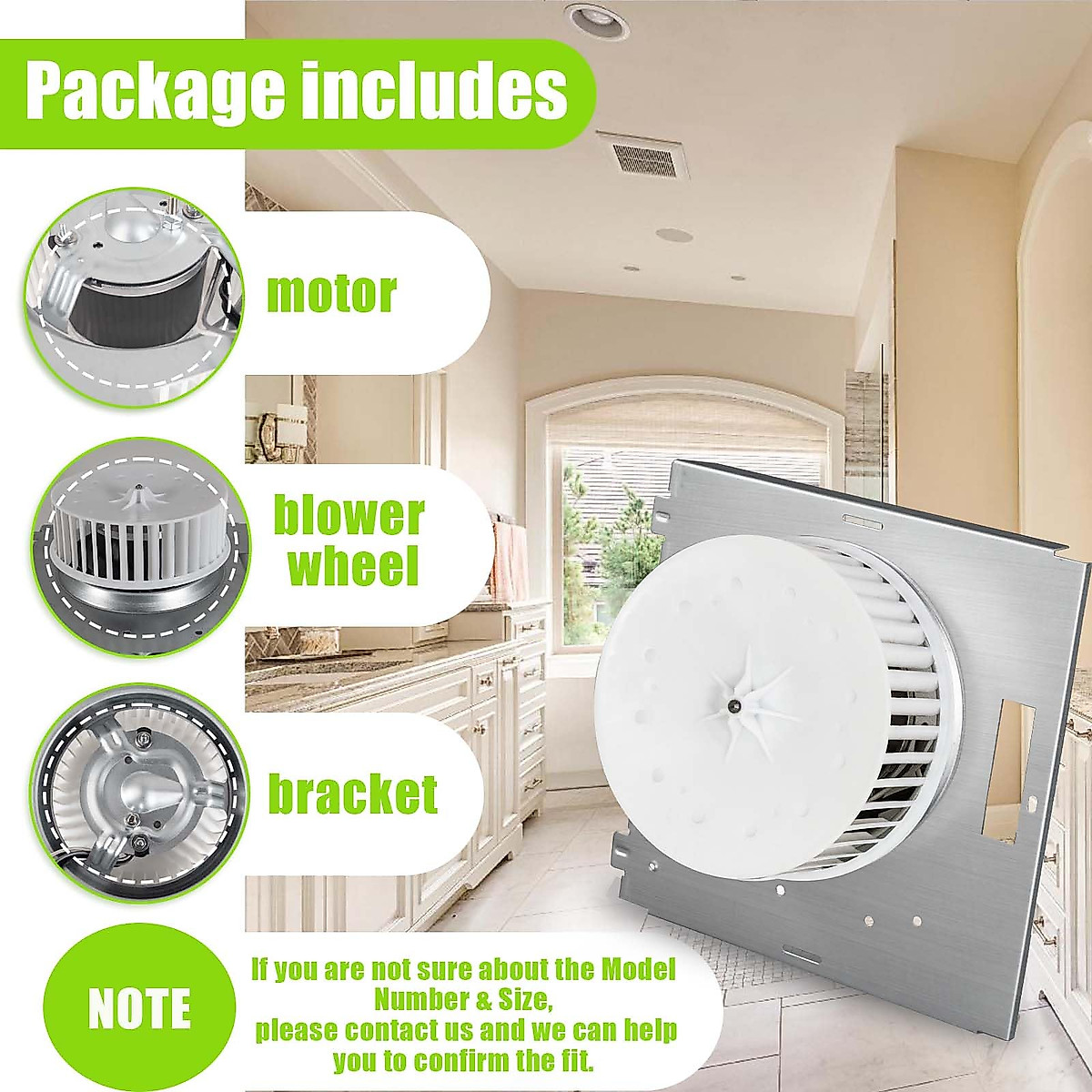 New Upgrade S97017706, 8814R, 8664RP, B Unit Ventilation Fan Motor Assembly, Compatible with Broan NuTone Bathroom Exhaust Fan, Fit for 8673, 671RB,671,672,371,763RL B,769RL B, 100CFM, 3.5 Sones