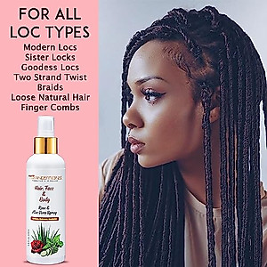 Organic Aloe Vera & Rose Water Moisturizing Spray for Locs and Dreadlocks - Nourishing and Refreshing Natural Hair & Scalp Mist, 6.8 oz