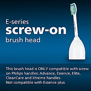 Philips Sonicare Genuine E-Series Replacement Toothbrush Heads, 2 Brush Heads, White, HX7022/66