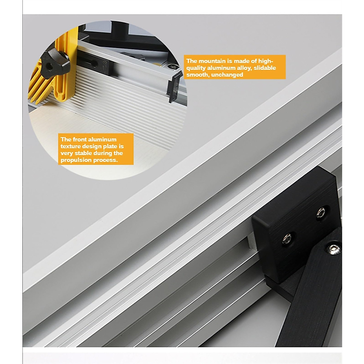 New Aluminum Alloy Table Saw Fence System，31.5/40inch Flip Modification Router Circular Saw Fence, DIY Wood Working Tools And Accessories (Size : 1000mm)