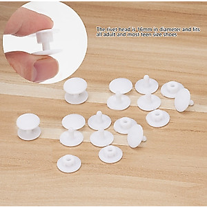 LUAATT Universal Beach Shoes Replacement Rivets,10 Set Repair Plastic Button for Men and Women Summer Shoes Strap (White)