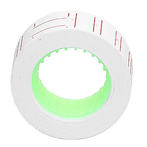 Jopwkuin Price Tag Labels, Clear Printing Quick Drying Ink Paper Price Stickers Smooth Output with Red Lines for MX5500 Labeller