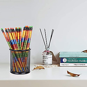 Kolewo4ever 200 Pieces Building Block Wood Pencils Colorful Round Pencils with Top Erasers Kids Birthday Goody Bag Bulk Filler for Exams, School, Office, Sketching and Learning Activities (200)