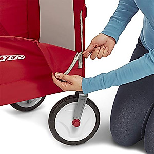 Radio Flyer 3-in-1 EZ Folding Wagon Ride On For Kids, Garden, & Cargo, Red Collapsible Wagon