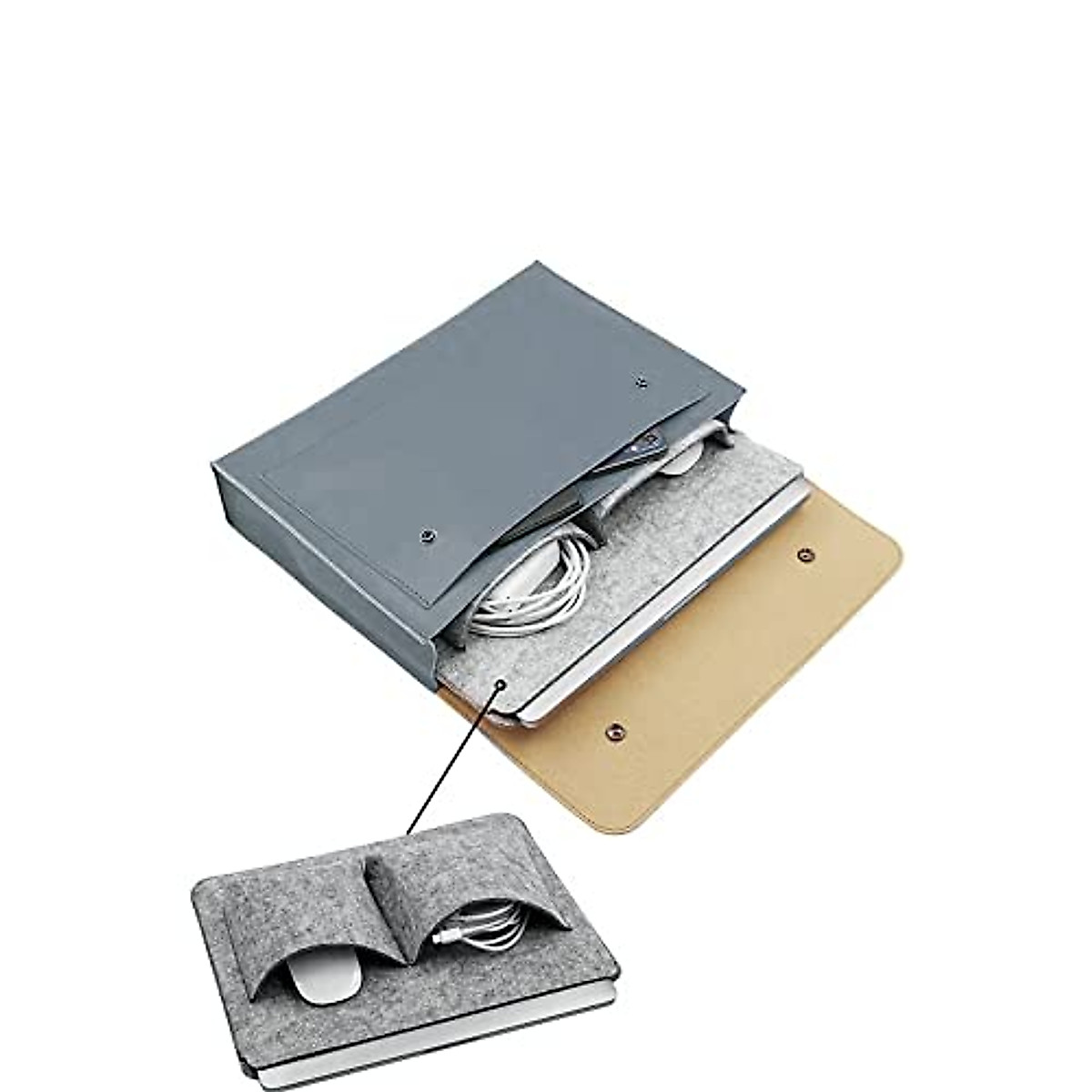 VALITY Vegan Leather Briefcase Laptop Messenger Travel Office Computer Bag 15.6 Inch for Men and Woman (Space Grey)