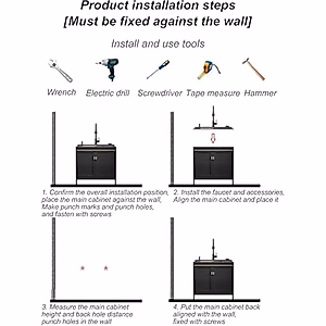 Stainless Steel Sink With Faucet & Drainboard - Freestanding Steel Kitchen Sink For Patio Garden Outdoor, Utility Washing Basin With Storage Shelf For Kitchen Restaurant Drainage Syst(Size:65x45x80cm)