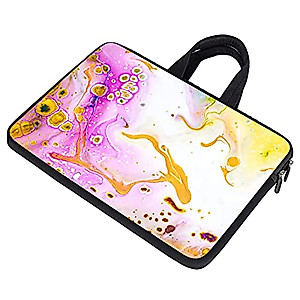 13.3-14 Inch Chromebook Laptop Sleeve Case Laptop Carrying Bag Compatible with HP 14" HD Laptop/Acer Aspire 3 Slim Laptop/Lenovo IdeaPad 3i 14 Laptop/Dell Latitude 7480 14in FHD(Pink Marble)