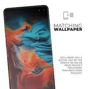 DesignSkinz Liquid Abstract Paint V64 Protective Vinyl Decal Wrap Skin Cover Compatible with The Samsung Galaxy S20 (Screen Trim & Back Glass Skin)