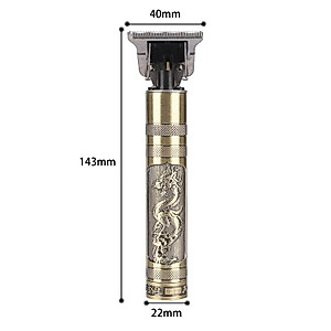 Professional Electric Pro Li Outliner Hair Clippers for Men, Cordless Rechargeable Zero Gapped Cutting T Blade Trimmer, Haircutting Baldhead Beard Shaver Barber with 4 Guide Combs 2 Battery