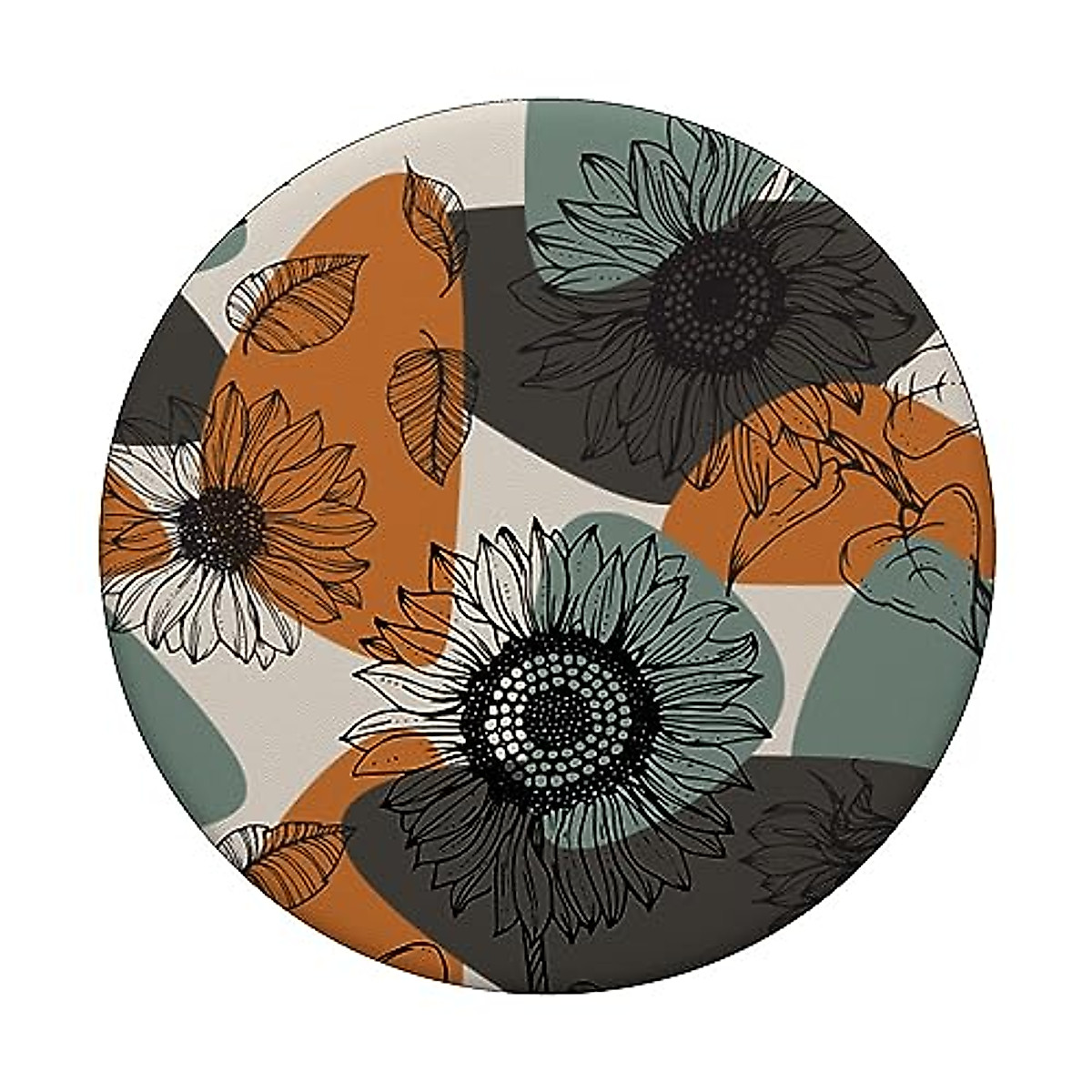 Boho Sunflower Line Art Abstract Minimalist Flowers PopSockets Standard PopGrip