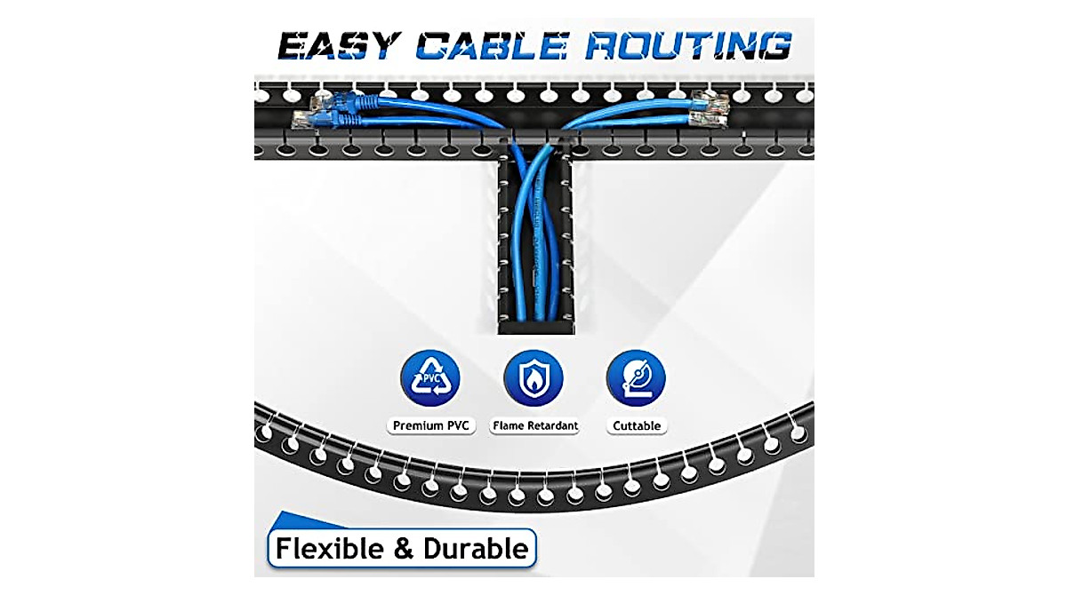 ZhiYo Cable Raceway 156in(4xL39in), Server Rack Cable Management Under ...
