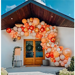 Little Cutie Orange Balloon Garland Arch Kit Macaron Orange And White Baby Shower Tangerine Theme Birthday Party Decor