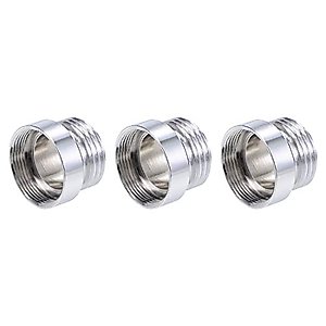 uxcell Faucet Adapter G1/2 Male Thread to M22x1.0 Female Thread Copper Aerator for Garden Hose 3Pcs
