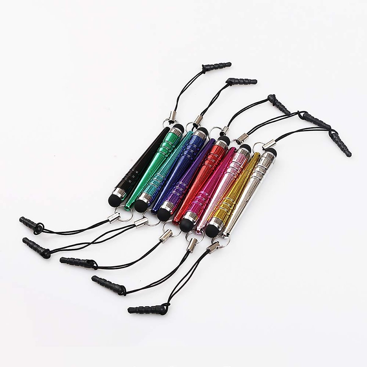 homEdge Mini Stylus Pen Set of 20 Pack, Universal Capacitive Stylus with 3.5 mm Jack Compatible with All Device with Capacitive Touch Screen – 10 Color