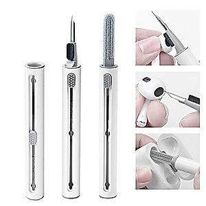 Paiholy Cleaner Kit for Airpods Pro 1 2 3, Multifunction Bluetooth Earbuds Cleaning Pen with Soft Brush, 3 in 1 Cleaning Tools for Airpods, Wireless Earphones Case, Camera and Mobile Phone