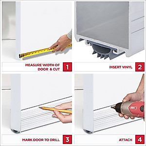 M-D Building Products 68593 1-3/4x36-Inch Aluminum Weatherstrip Door Bottom with Mill/Vinyl Finish