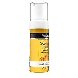 Neutrogena Soothing Clear Calming Mousse Facial Cleanser with Soothing & Calming Turmeric, Gentle Face Wash for Acne-Prone Skin, Paraben-Free, Oil-Free, Not Tested on Animals, 5 fl. oz