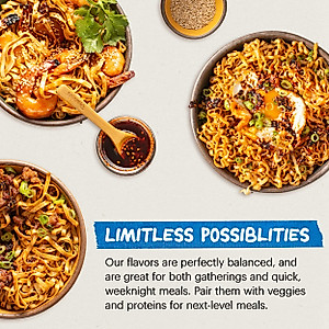 Momofuku Soy & Scallion Ramen Noodles by David Chang, 5 Count (Pack of 1) Air-Dried Vegan Instant Noodles with Sauce