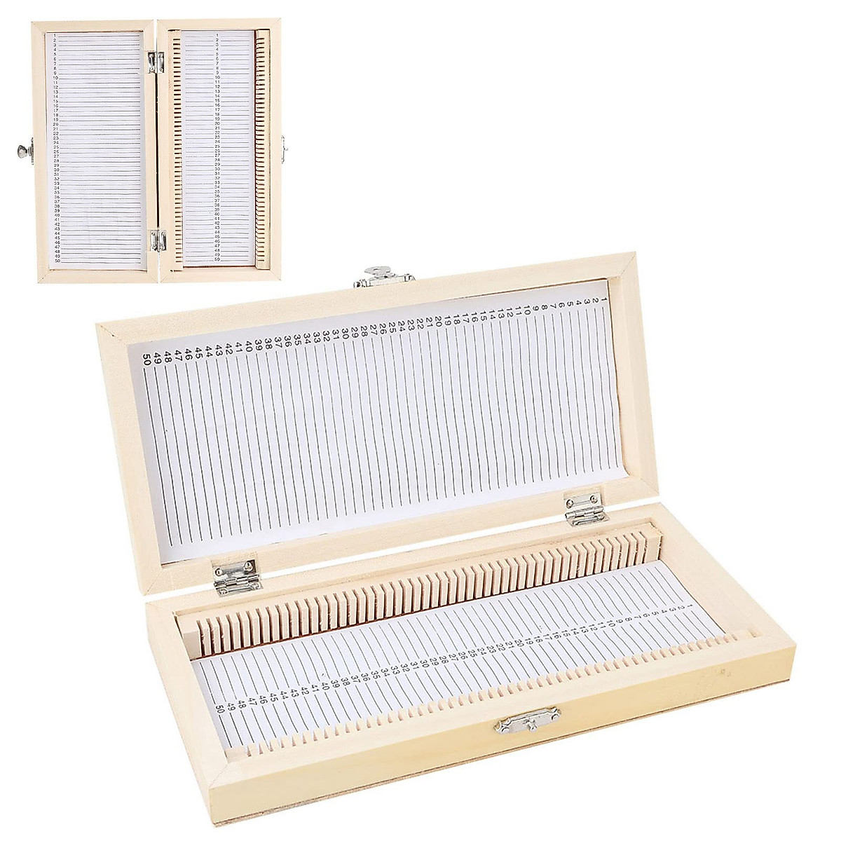 Microscope Slide Box Large-capacity Biological Slide Storage Box Wooden Storage Box for Slice Collection