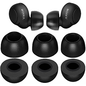 BLLQ Memory Foam Ear Tip Compatible with Sony WF-C500 WF-1000XM4 WF-1000XM3 Foam Tip Eartip,Fit in The Charge case, S/M/L 3 Pairs Black (Foam Tip c500 Black)