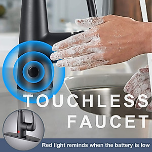Touchless Kitchen Faucet Cobbe Pull Down Kitchen Sink Faucet with Sprayer, Motion Sensor Black