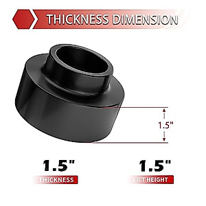 1.5 Inch Leveling Lift Kit Compatible With 2009-2024 RAM 1500 4WD & 2WD, Leveling Lift Kit Forged Rear Strut Spacers Raise The Rear of Your Pickup By 1.5"