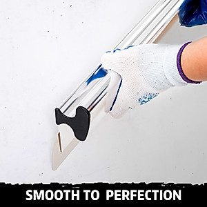 BXGTECH Skimming Blade 40" Blades with 0.5mm & 0.35mm blades 301 Stainless Steel Blade Extruded Aluminum Construction Drywall Tools High-Impact End Caps Sheetrock Gyprock Wall-Board Plasterboard