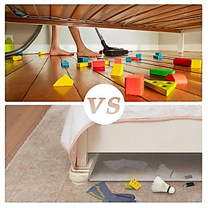 Under Couch Blocker,Toy Blockers for Furniture, Adjustable Gap Bumper Barrier with Strong Tape,Prevent Things Going Under Bed or Sofa (3.15" H x 15.75" L,Clear,8Pack)